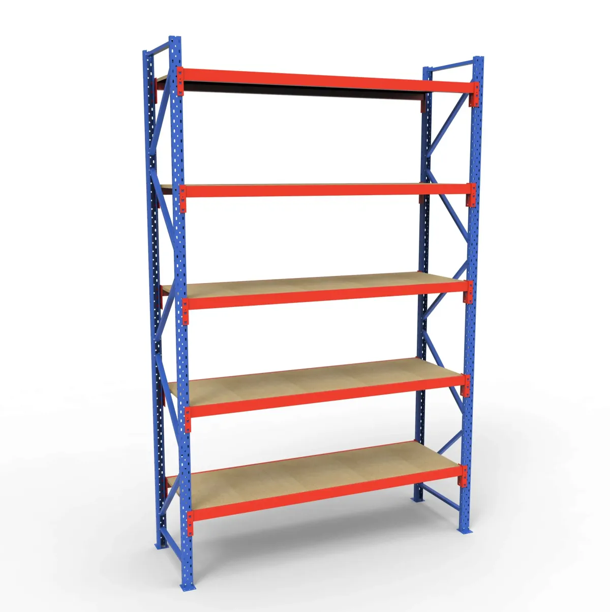 Komplet Lagerreol | 1 Fag | 5 Lag | 180cm Vanger | Højde: 300cm | Dybde ...